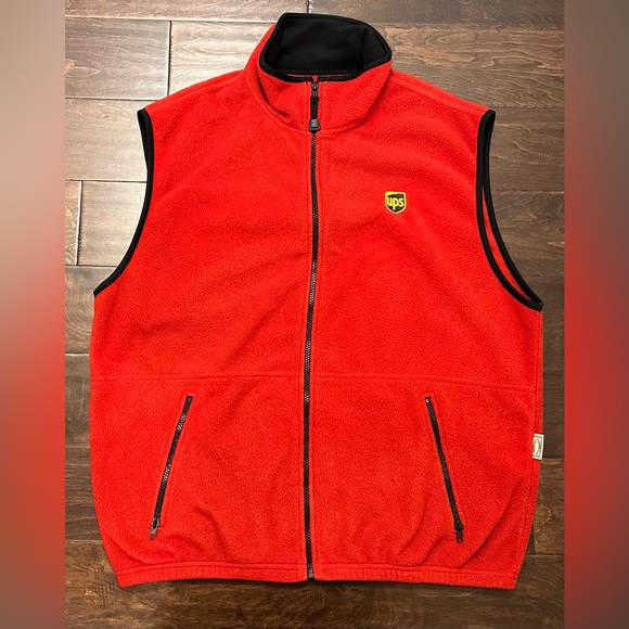 Jackets & Coats | Vintage Mens Ups United Parcel Service Red Full Zip ...